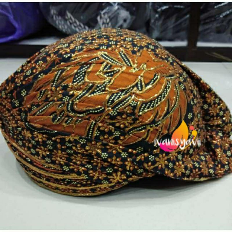 Jual Blangkon Pengantin - Motif Truntum Garuda || Model Solo / Sunda / Jogja | Shopee Indonesia