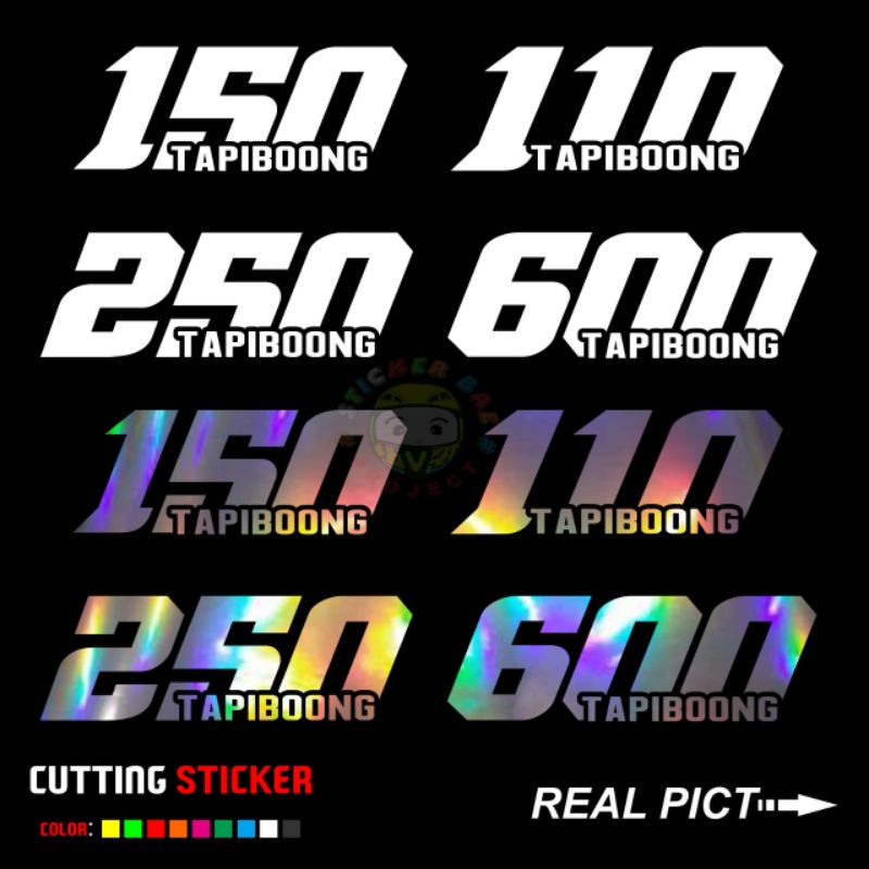 Jual Stiker angka 110 150 250 600 cc tapi boong cuting sticker nomer cc ...