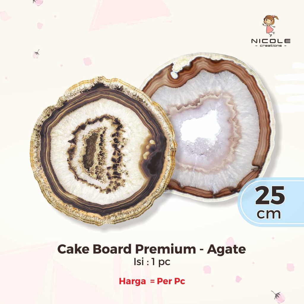 Jual Cake Board/Tatakan Kue/Alas Kue/Bottom Cake Premium Agate 25 cm by ...