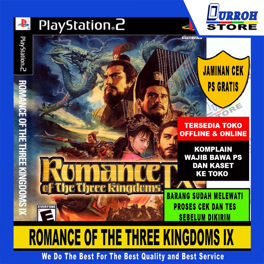 Jual KASET GAMES PS2 / PLAYSTATION 2 ROMANCE OF THE THREE KINGDOMS IX | Shopee Indonesia