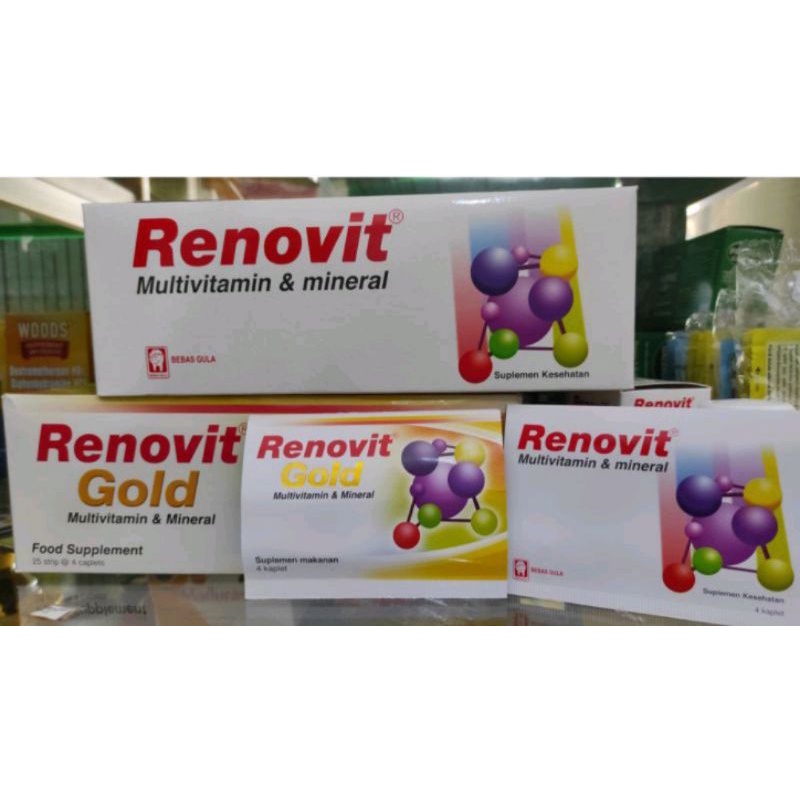 Jual MULTIVITAMIN | RENOVIT GOLD | VITAMIN | RENOVIT | STRIP | 4 TABLET ...