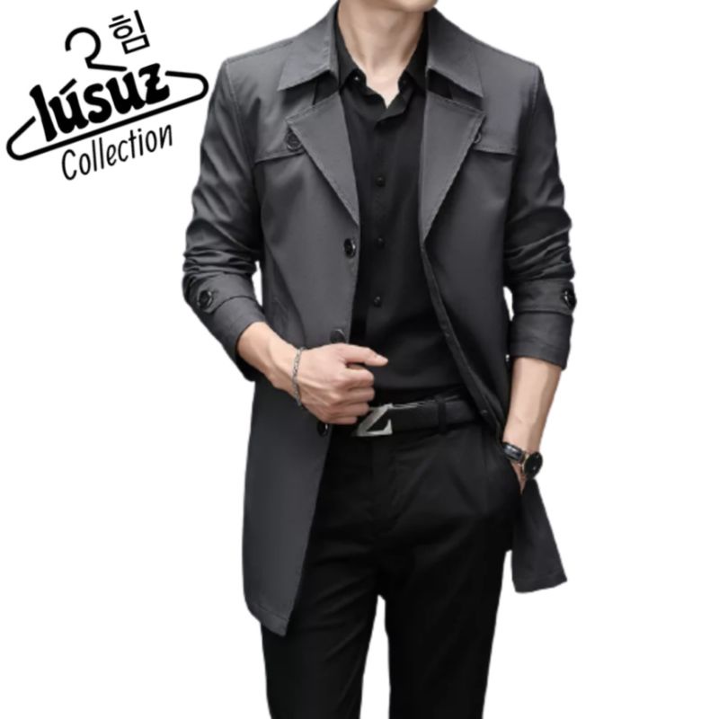 Jual jaket pria jubah blazer / fashion pria /jas jubah panjang pria ...