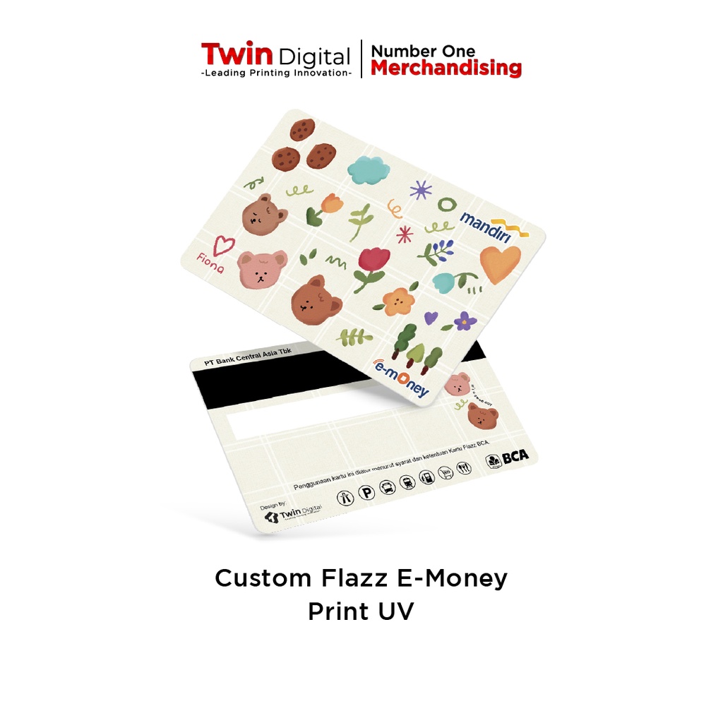 Jual Twindigital Custom Desain E-Toll Emoney Mandiri Cetak Flazz BCA ...