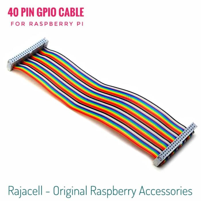 Jual Raspberry Pi 40pin GPIO Rainbow Cable 20cm Color Kabel Extension ...