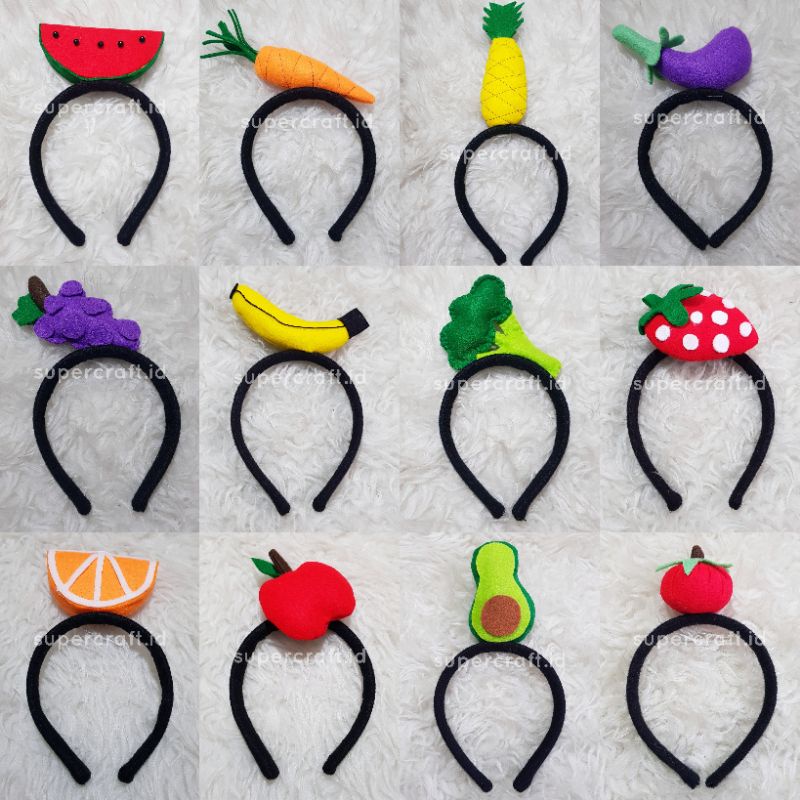 Jual Bando Buah Pisang Semangka Nanas Anggur Strawberry Kostum Sayur ...