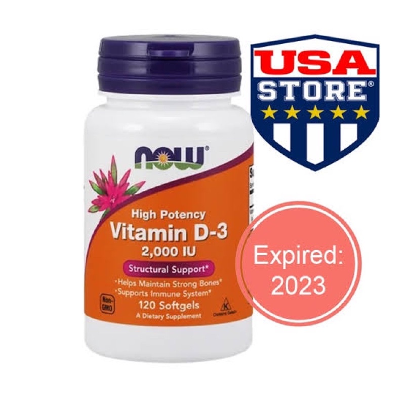 Jual Now Vitamin D3 2000iu isi 120 Softgels | Shopee Indonesia