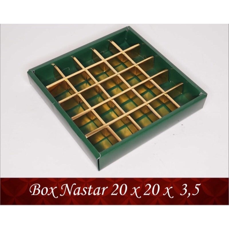 Jual Box Packaging Nastar Cookies Coklat Sekat Tutup Mika Inner Isi ...