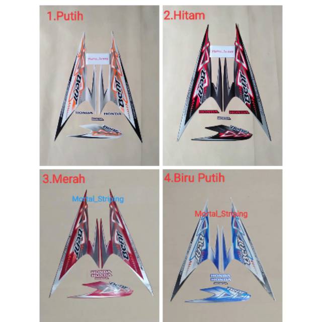 Jual STIKER STICKER STRIPING FULL SET LIS BODY HONDA BEAT CARBU KARBU ...