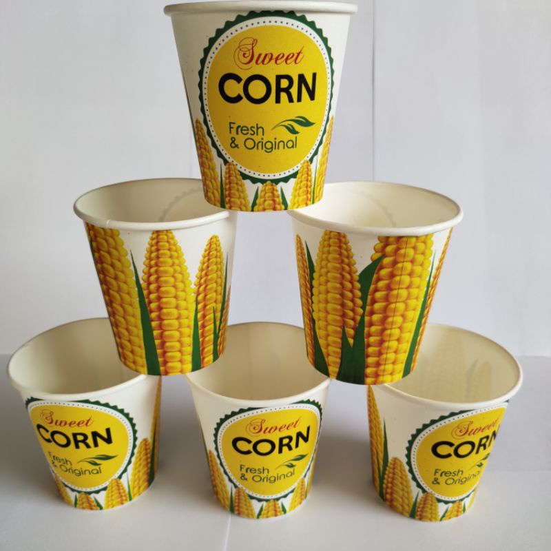 Jual Paper Hot Cup Gelas Kertas 6.5oz 120ml Jagung isi 50 pcs | Shopee Indonesia