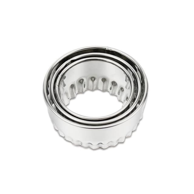 Jual Set 3 Pc Ring Cookies Cutter Cetakan Adonan Bulat Gerigi Stainless ...