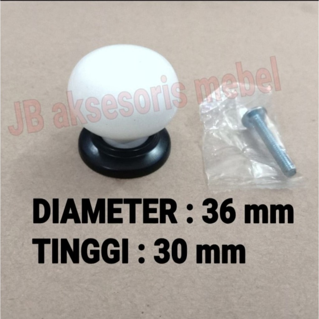 Jual TARIKAN KNOB BULAT PUTIH PADAT | Handle Pegangan Knop Putih ...