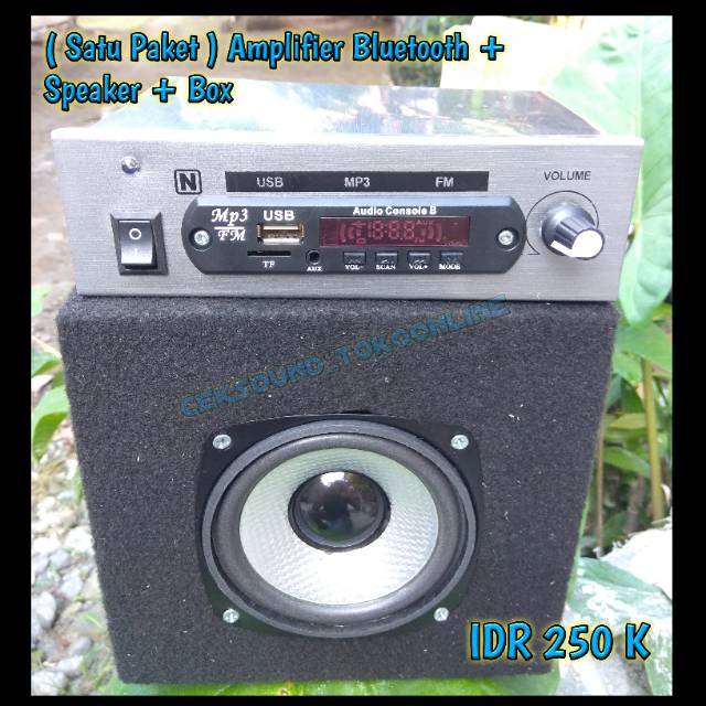 Jual Paket Murah Amplifier Mini Bluetooth + Speaker Box 4 inch | Shopee ...