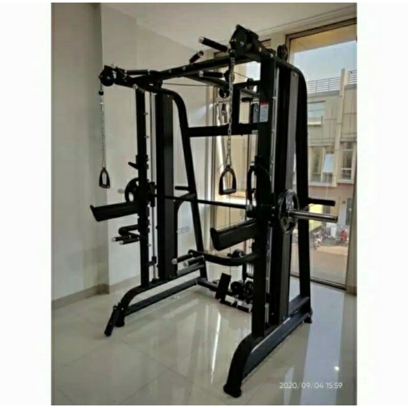 Jual ALAT OLAH RAGA FITNESS, HAMMER STRENGHT SMITH MACHINE | Shopee ...