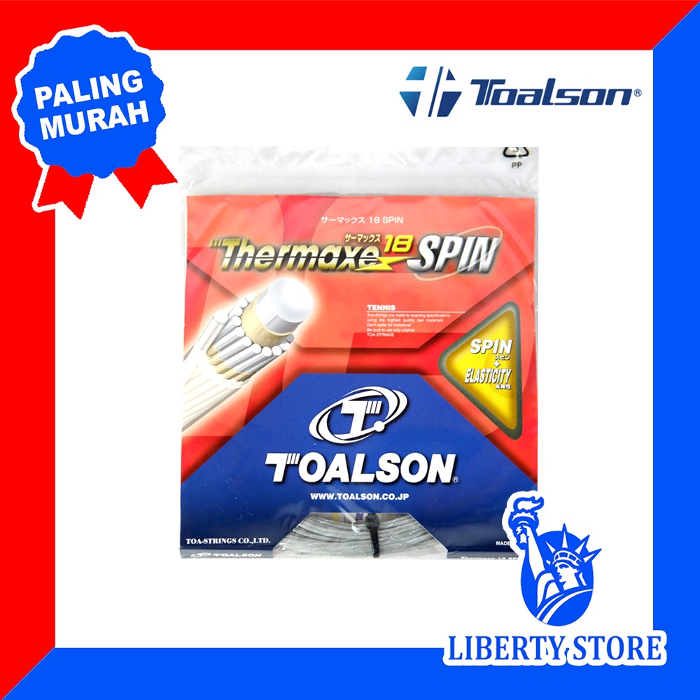 Jual Senar Raket Tenis Lapangan TOALSON THERMAXES 18 SPIN | Shopee ...