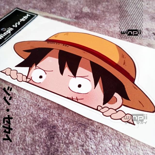 Jual Stiker Ngintip / Peeking Sticker Monkey D.Luffy Anime One Piece ...