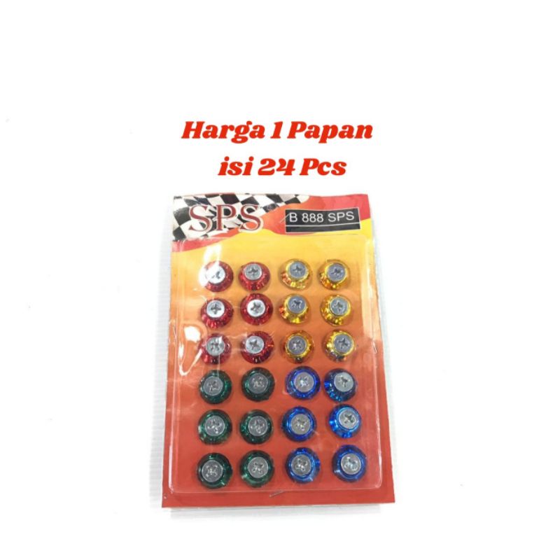 Jual Baut Ring Plat Nomor Bulat Isi 24Pcs | Shopee Indonesia