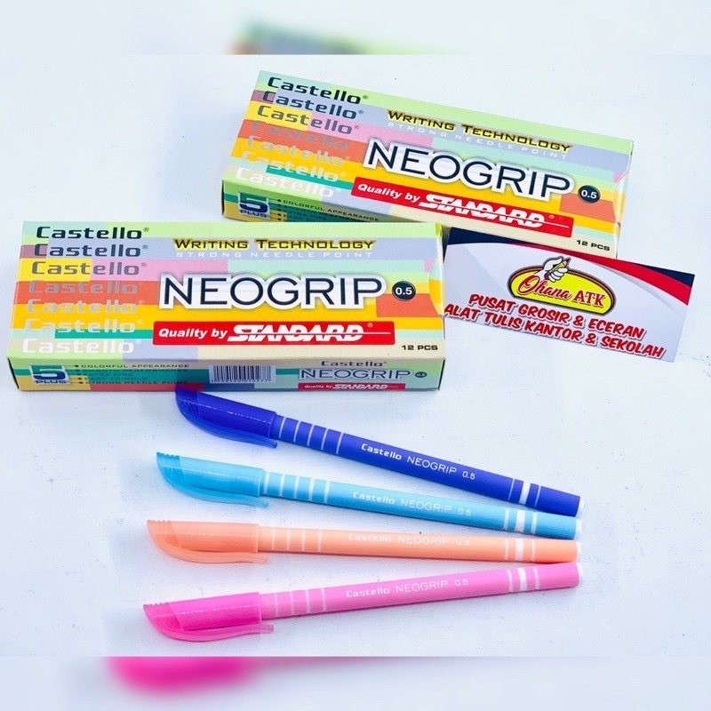 Jual (1 pcs) Pulpen Bolpen Bolpoint Standard Castello Neogrip | Shopee ...
