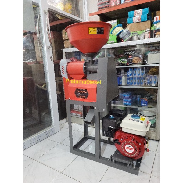 Jual Mesin Giling Gabah Jadi Beras YASUKA YRP-500+Mesin Penggerak 200 ...