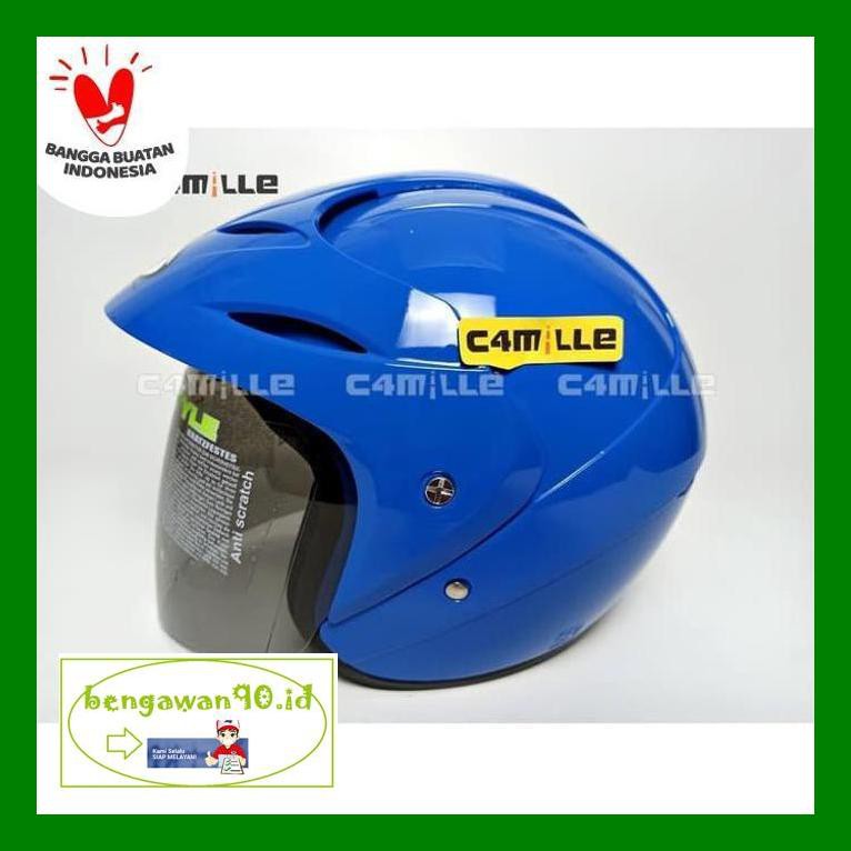 Jual Aksesorishelm50Smn Helm Hiu Nico Biru 2201C0D | Shopee Indonesia