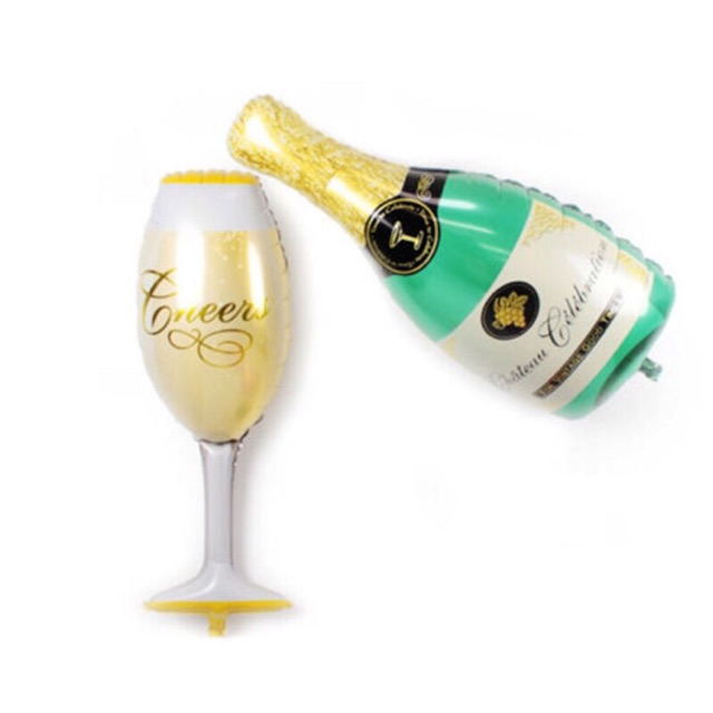Jual Balon Foil Gelas Wine Botol Cheers Celebration Pesta Ultah Ulang ...