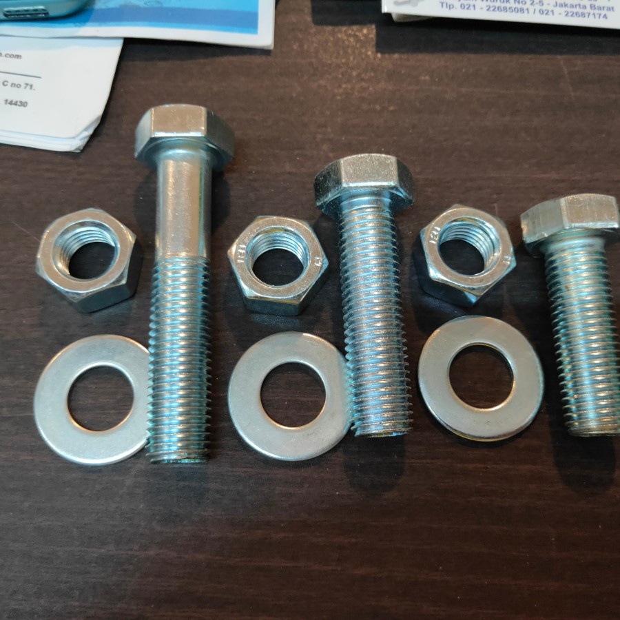 Jual Baut Mur ML Besi Putih M16 x 70 | Shopee Indonesia