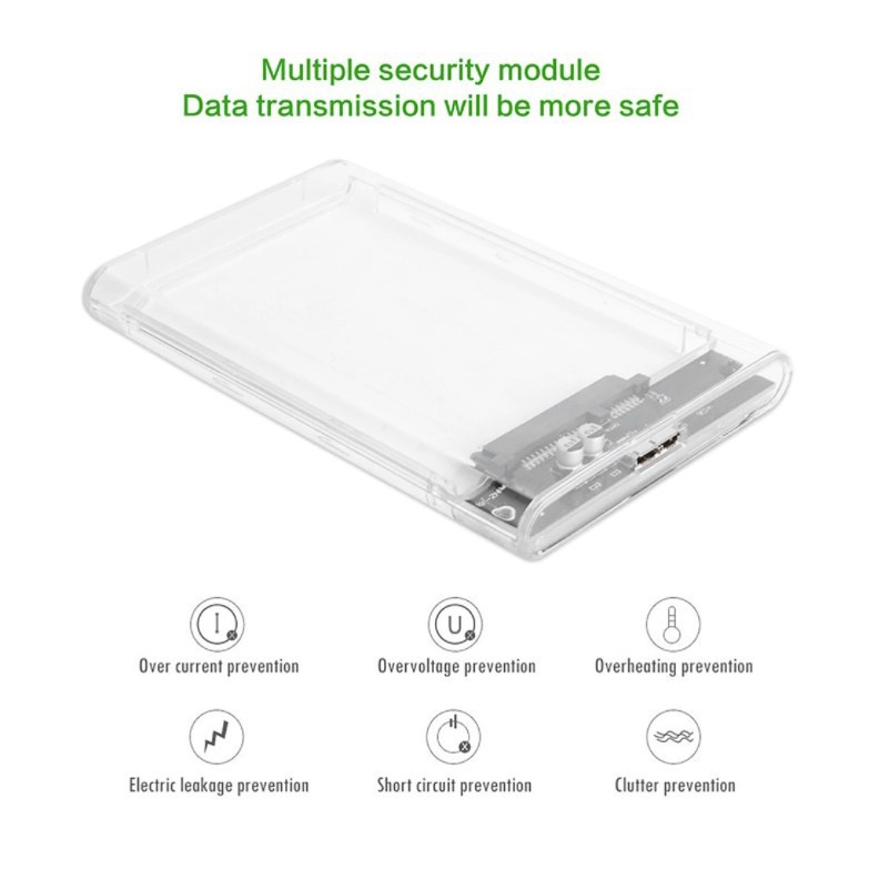 Jual SANJI CASING HARDDISK HDD SSD ENCLOSURE EXTERNAL TRANSPARENT 2.5 INCH USB 3.0 CASE UP TO 4 ...