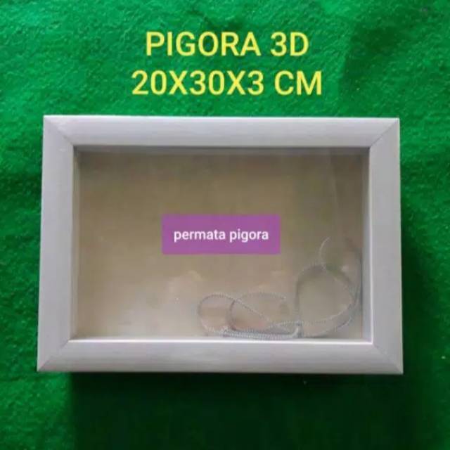Jual Pigora 3D 20x30cm dalam 3&4cm, Minimalis Putih I Pigura Mahar ...