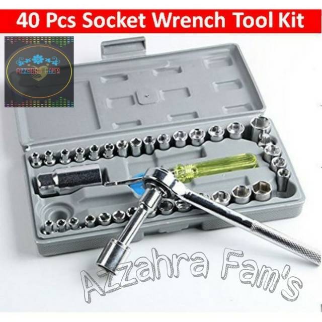 Jual Kunci socket tool kit set wrench ring 40 pcs | Shopee Indonesia