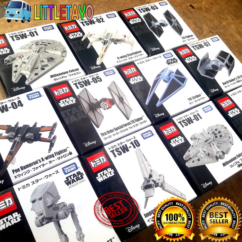 Jual TOMICA STAR WARS TSW 03 TIE FIGHTER TSW 04 STAR DESTROYER TSW10 AT-ST PESAWAT TERBANG ...