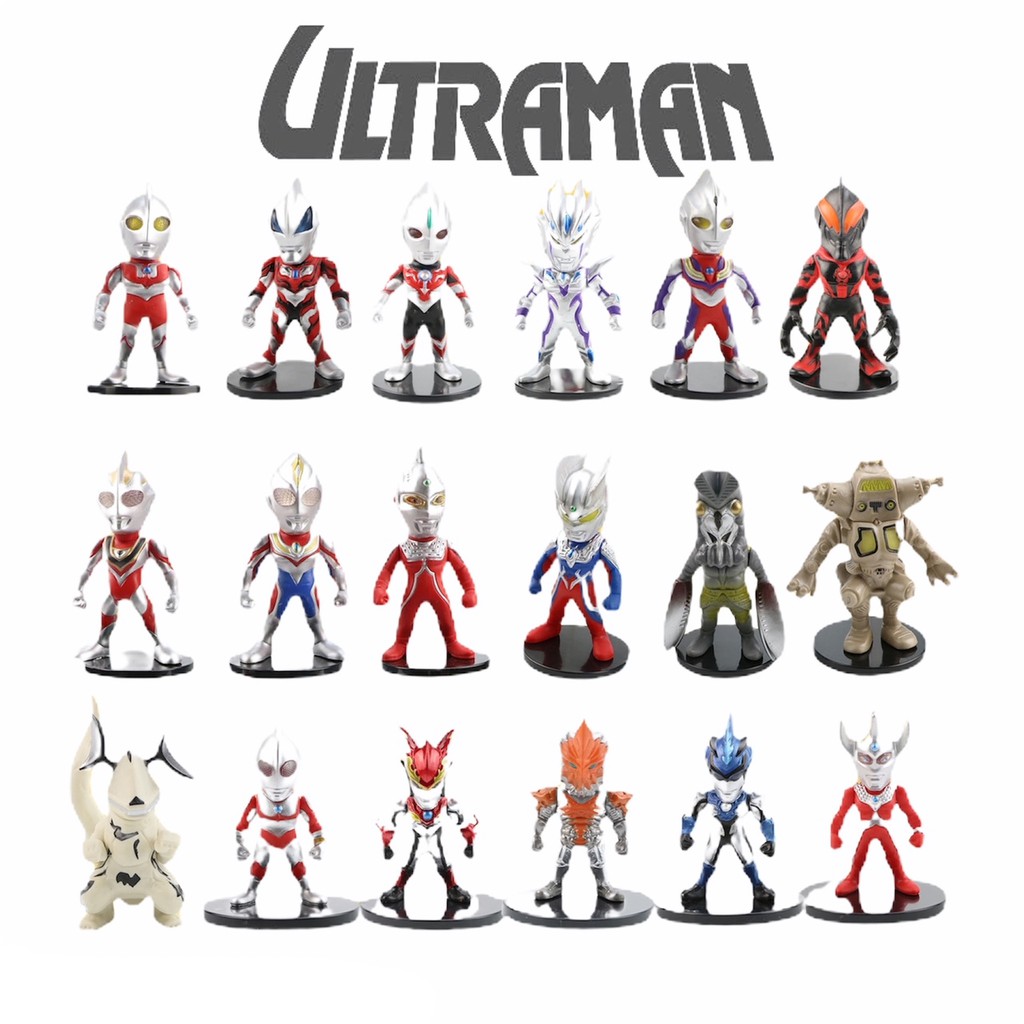 Jual ACTION FIGURE ULTRAMAN SET 6 PCS MINI / BIG SIZE NEW SERIES TOPPER ...