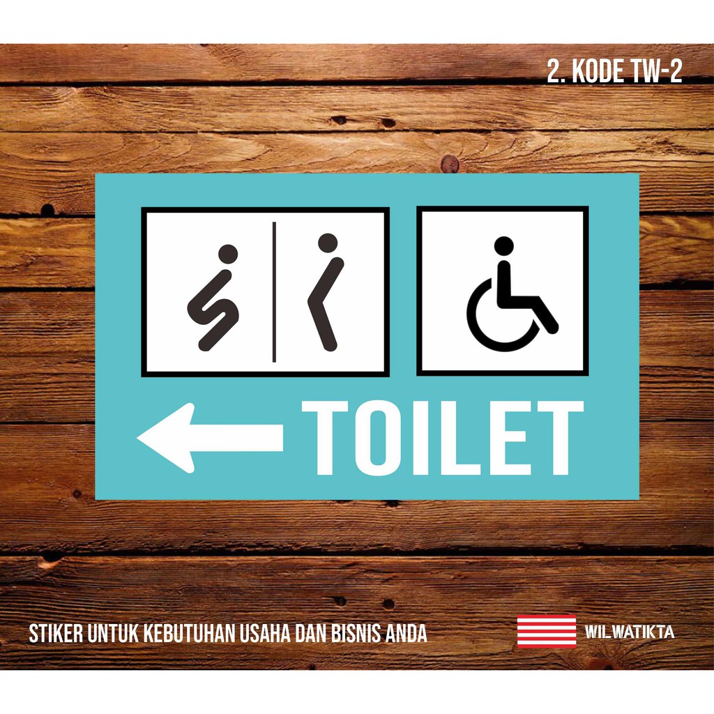 Jual Sticker Safety Sign Warning Toilet Penunjuk Arah ( Min 2 Pcs ...