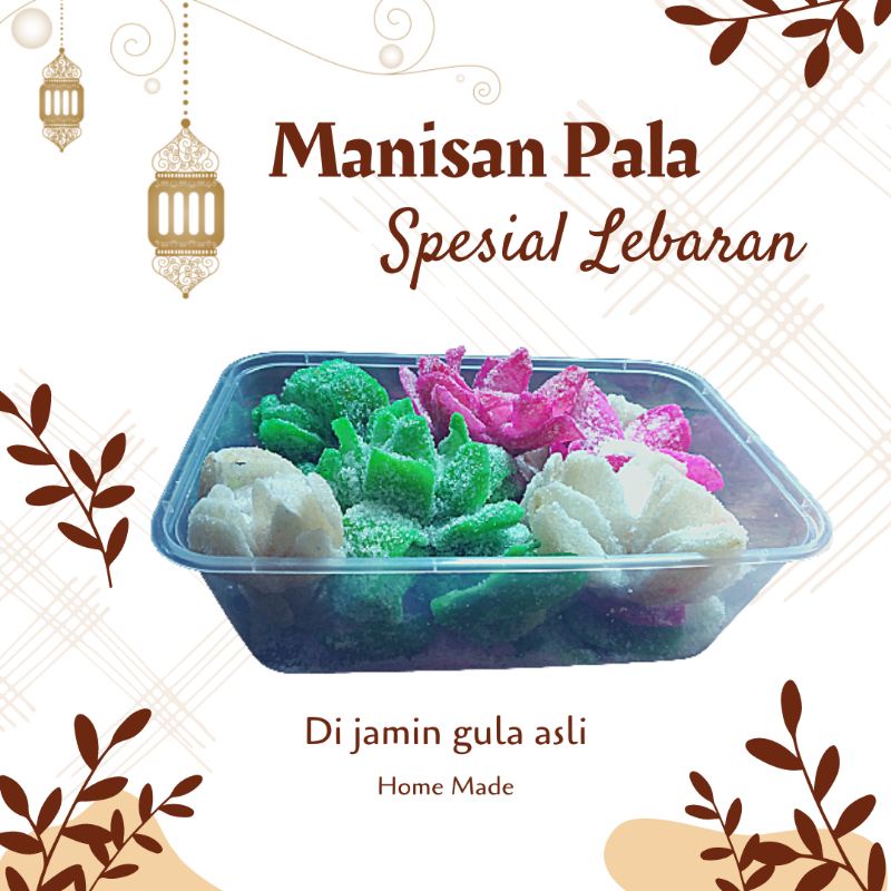 Jual Manisan Kembang Pala Kering Warna Warni Khas Bogor Makanan Lebaran ...