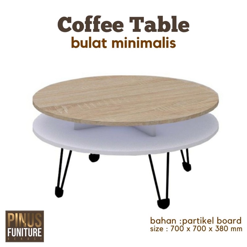 Jual Coffee Table Bulat Minimalis | Shopee Indonesia