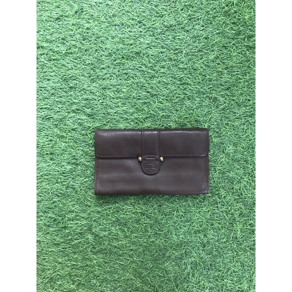 Jual dompet fossil jadul vintage long wallet panjang coklat preloved ...