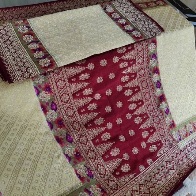 Jual Songket sutra asli tenun tangan Palembang 3D Cristal Berlian ...