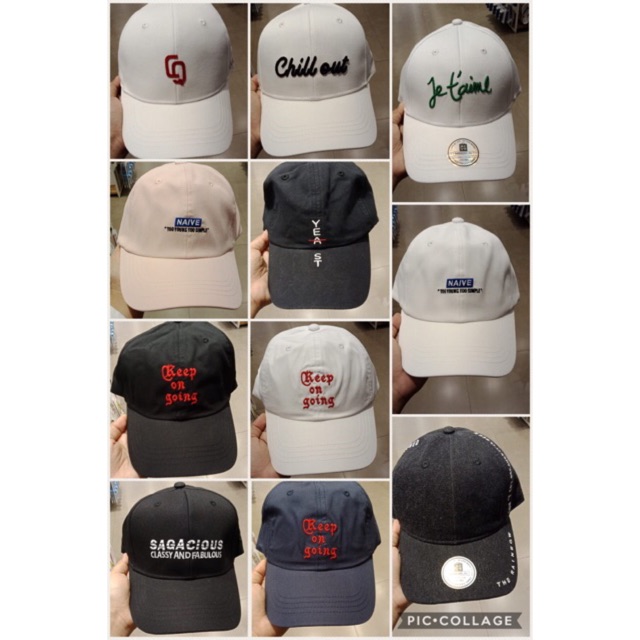 Jual MINISO CAPS! FASHION CAPS MINISO. Geser foto utk motif 》》Topi ...