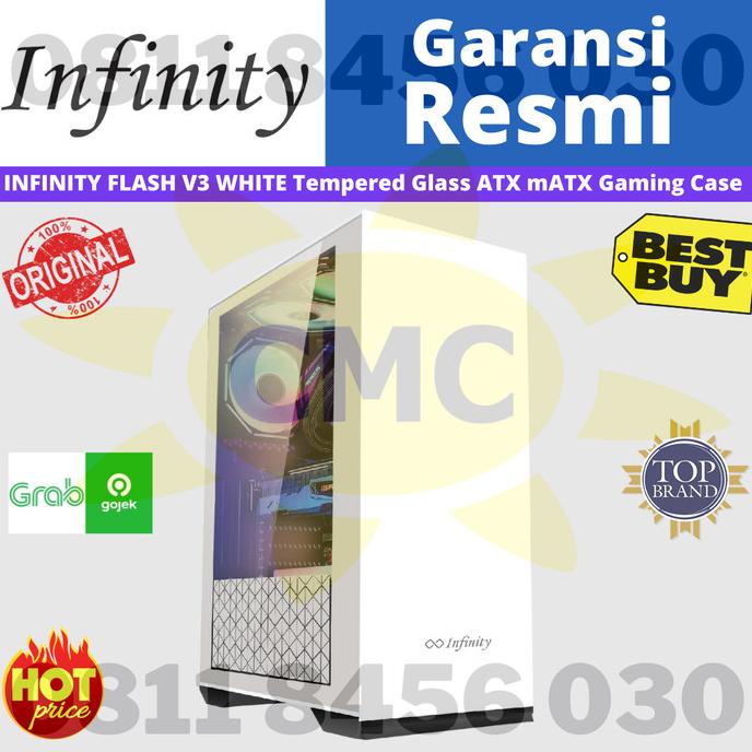 Jual CASING INFINITY FLASH V3 TEMPERED GLASS ATX MATX GAMING PC CASE ...