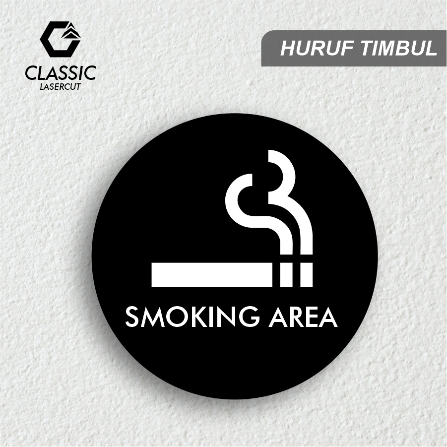 Jual Sign Board Smoking Area / Sign Board Acrylic / Papan Nama ...