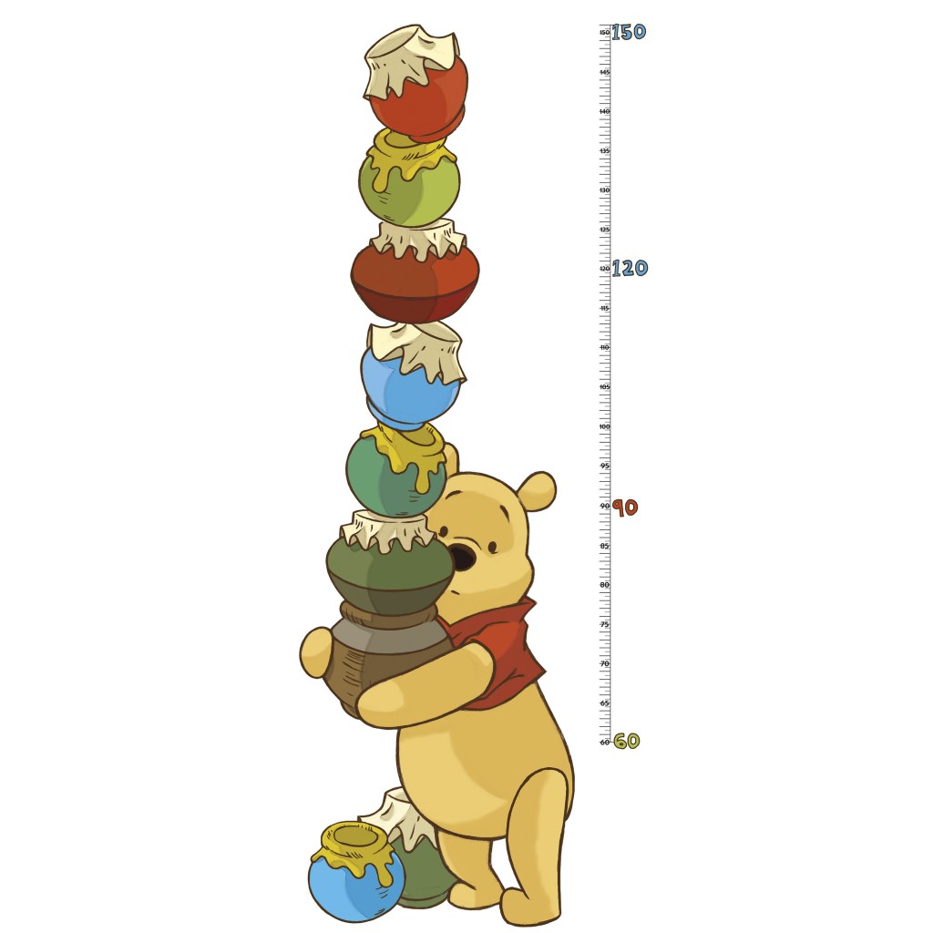 Jual Disney Winnie the Pooh & Friends Metric Growth Chart - Stiker ...