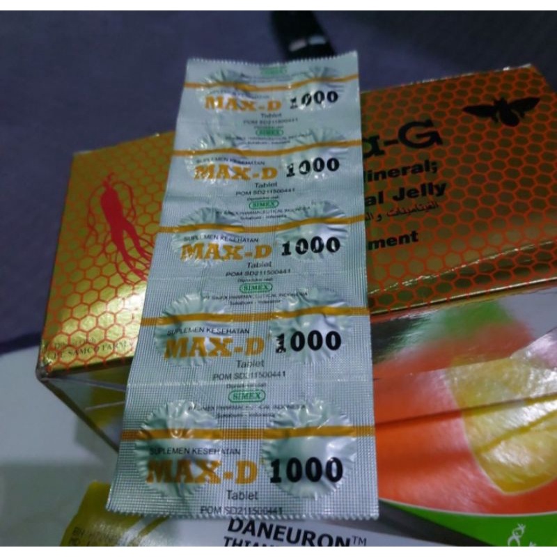 Jual Max D 1000 strip isi 10 tablet | Shopee Indonesia