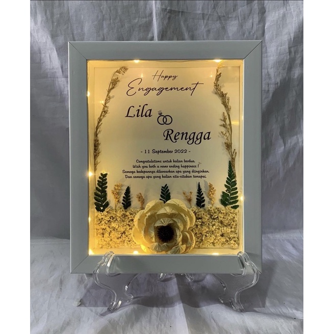 Jual Kado Estetik Kekinian Rustic Flower In Frame Pop Up Frame Kado ...