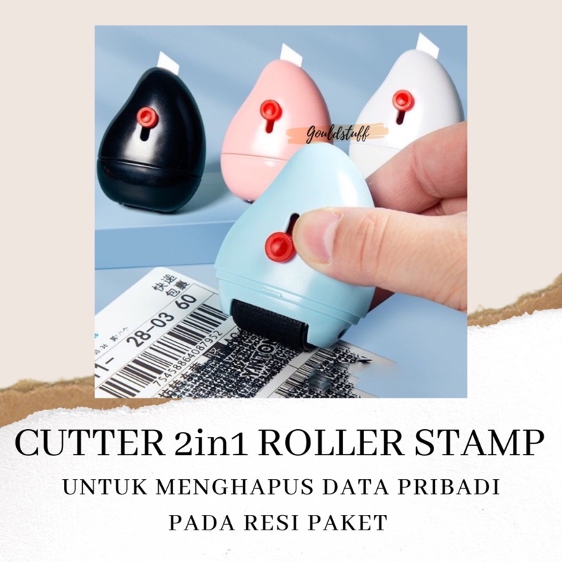 Jual CUTTER 2 in 1 ROLLER STAMP / STEMPEL PENGHAPUS RESI / CUTTER ...