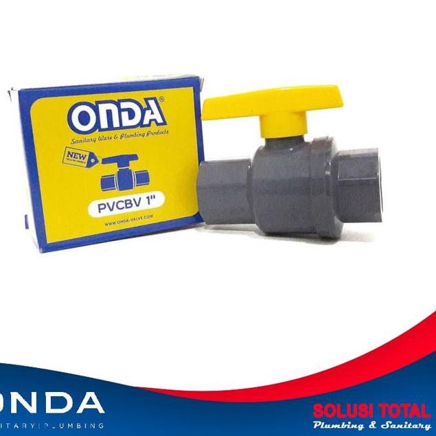 Jual xvd-59 Ball Valve PVCBV 1 ONDA Polos Stop Kran Plastik PVC kuning ...