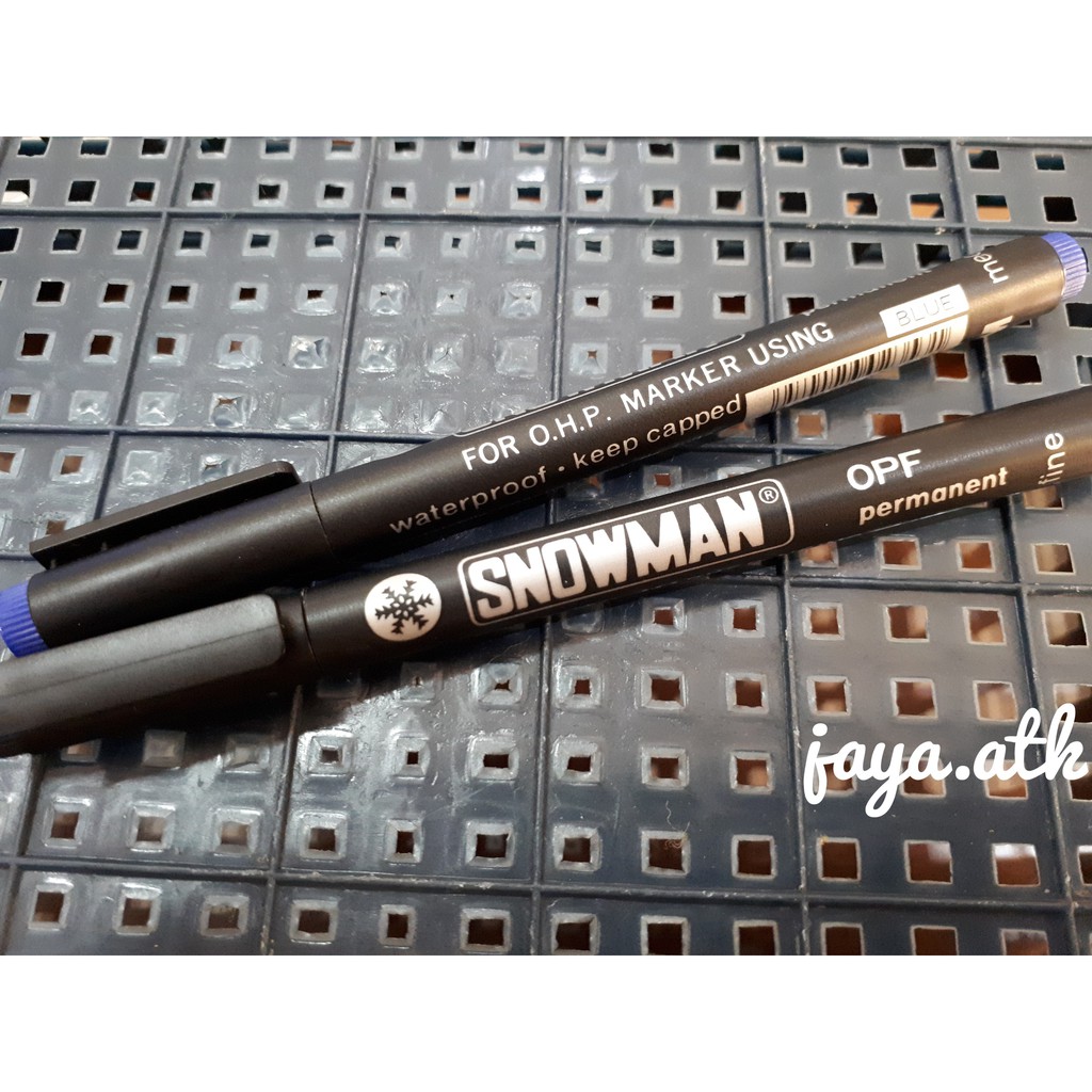 Jual Spidol OHP Permanen - Snowman OPF / OPM Permanent Marker | Shopee ...