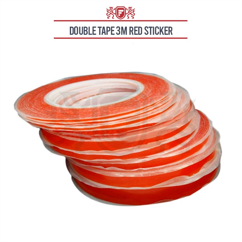 Jual Double Tape 3M Red Stiker | Shopee Indonesia