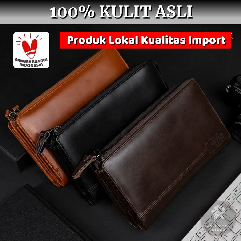 Jual Tas Tangan Clutch Handbag Hand Bag Pria Dompet Kulit Asli Besar ...