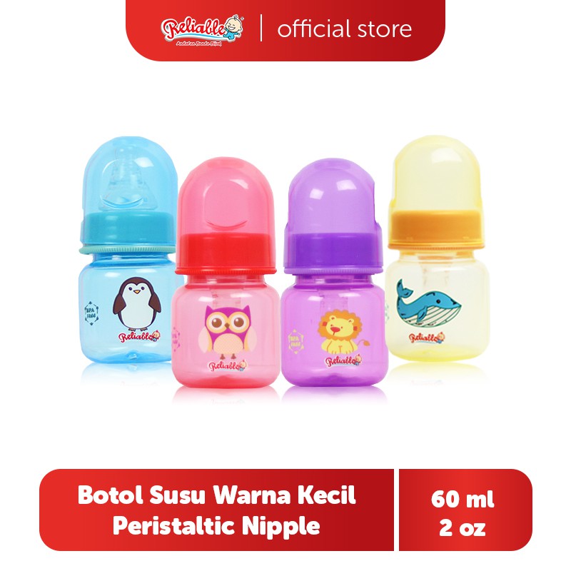 Jual Reliable Botol Susu Warna Mini 60 ml 2 oz | Shopee Indonesia