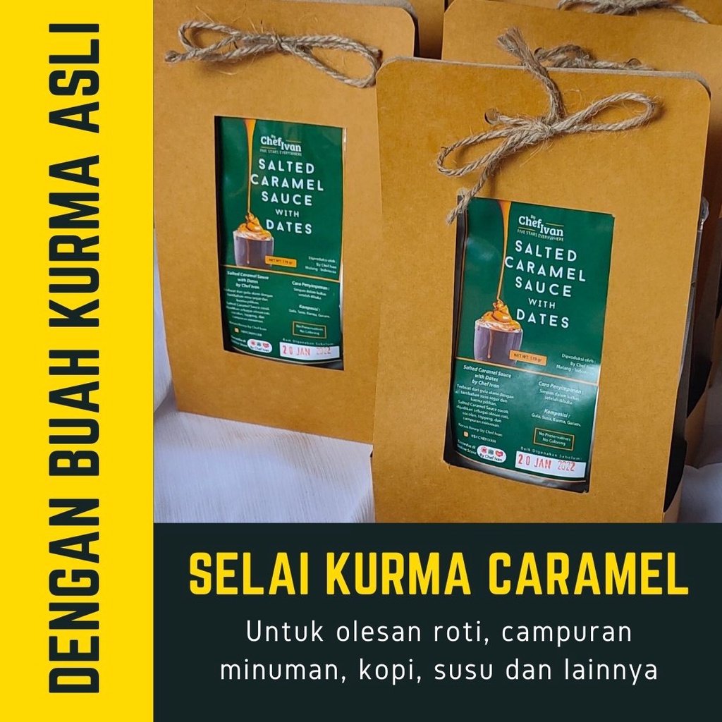 Jual JUMBO Selai Kurma Karamel Salted Caramel Olesan Roti by Chef Ivan ...