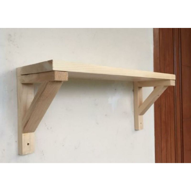 Jual Ambalan + siku kayu 80x13 papan dekorasi dinding | Shopee Indonesia