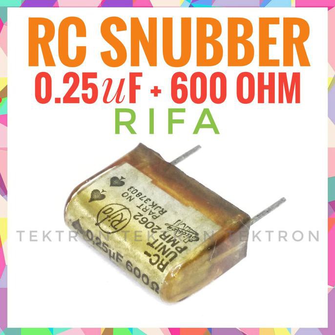 Jual RC Snubber 0.25uF + 600 ohm RIFA, capacitor + resistor, 250nF ...
